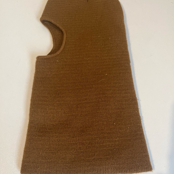 Accessories | Balaclava Brown Knit Face Mask Winter Chunky Ribbed ...